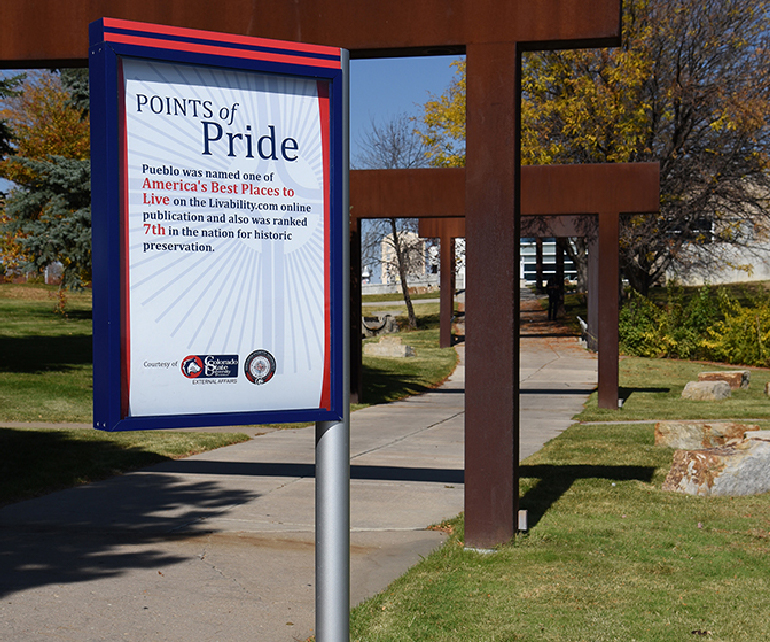 Points of Pride Signage Earns CASE Award | 2018 | CSU Pueblo
